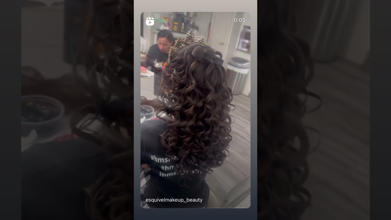 Peinado , curlys con volumen para Quinceañera👸🏻