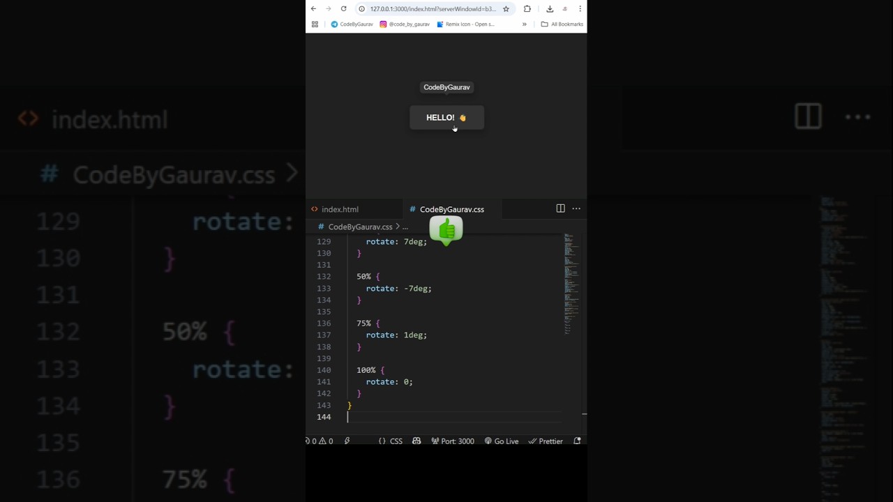 🏷️ Tooltip on Hover using HTML & CSS #webdevelopment #coding #htmlcss #shorts