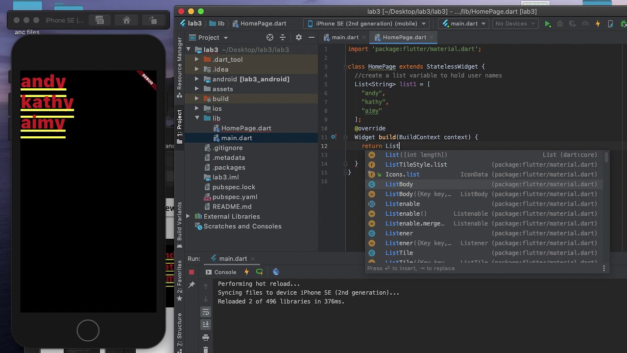 Flutter ListView: 1 basic