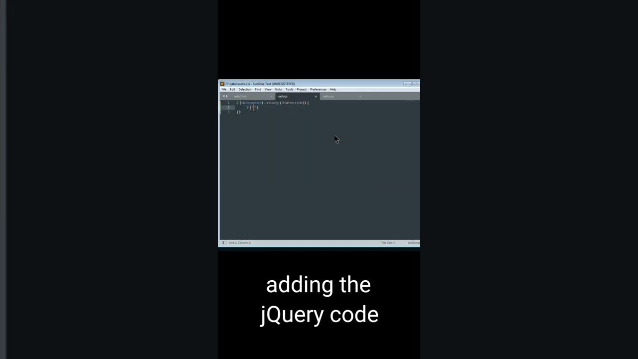 opening a web page when a radio button is selected using jQuery
