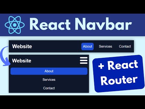 Responsive Navbar in React using React Router | Beginner Tutorial