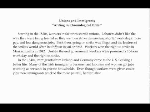 11. Writing in Chronological Order | aprendamosfacil