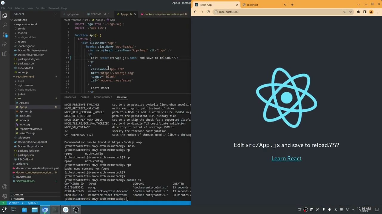 MERN Stack With Docker Compose