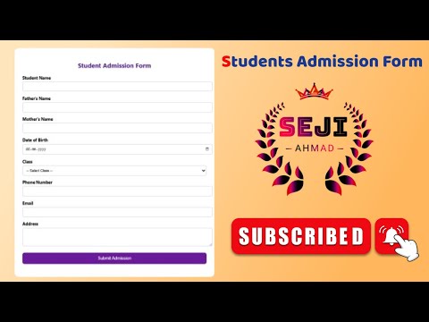 Dynamic Student Admission Form using Google Apps Script | Auto Save to Google Sheets