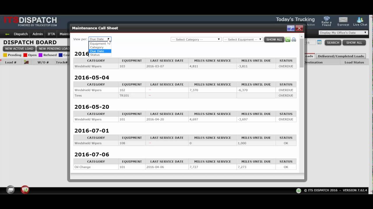 Preventative Maintenance   Call Sheet