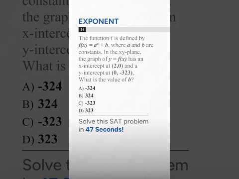Can You Solve This SAT Math Problem in 47 Seconds? #satmath