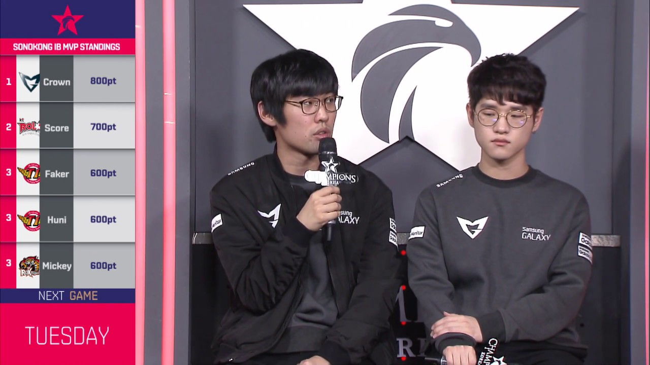 [外絮] LCK W7D5G2 MVP訪問：SSG Ambition/Crown - 看板LoL - PTT網頁版