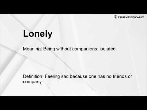 Lonely Meaning