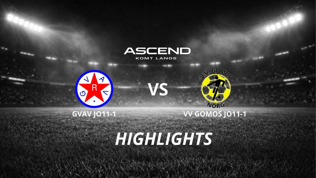 HIGHLIGHTS | GVAV-Rapiditas jo11-1 VS Gomos jo11-1 | Ascend komt langs 