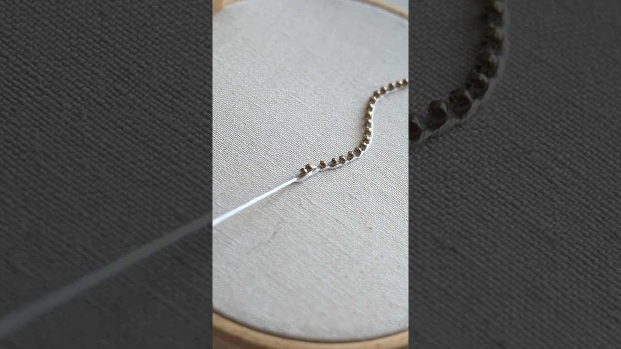 Beaded chain stitch