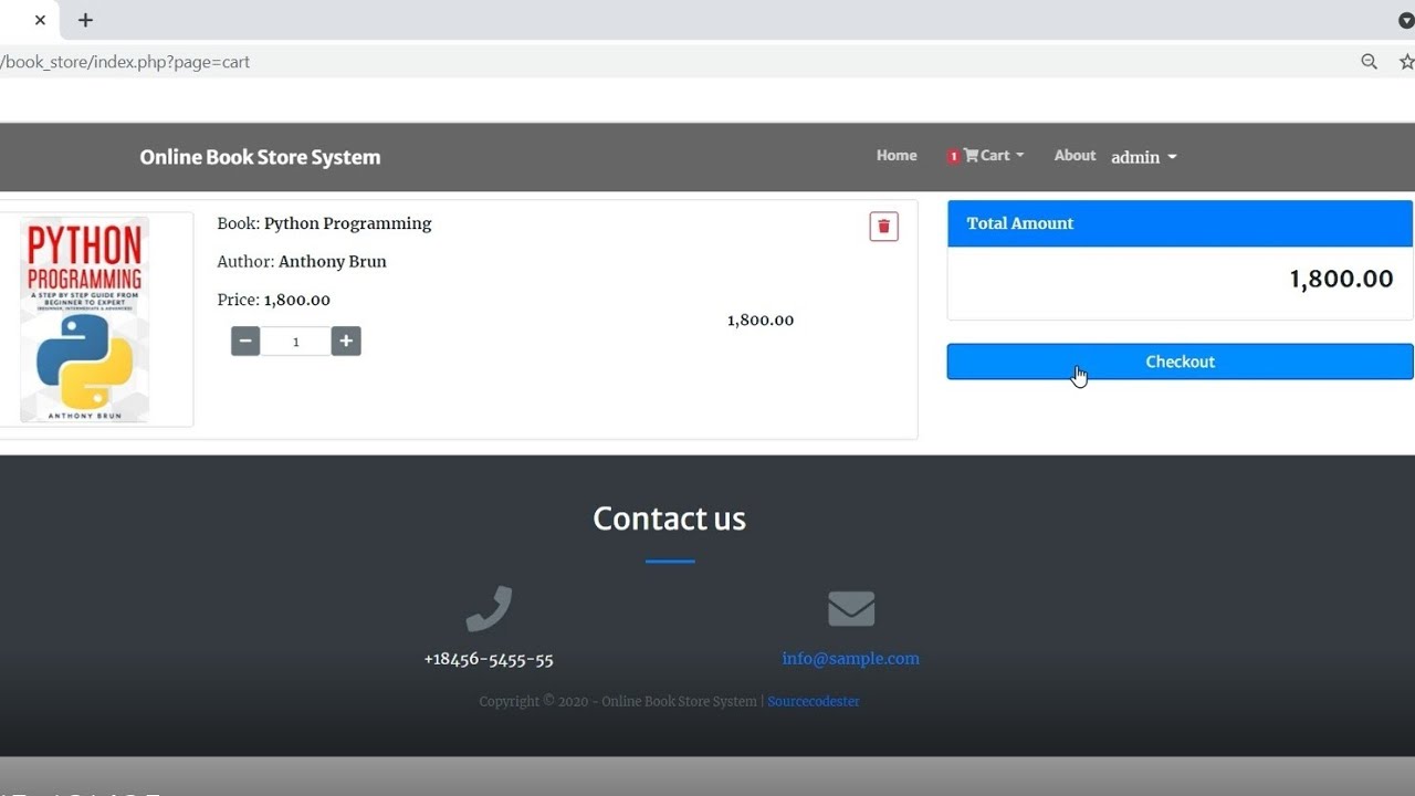 Online Book Store System using PHP/MySQLi with Source Code