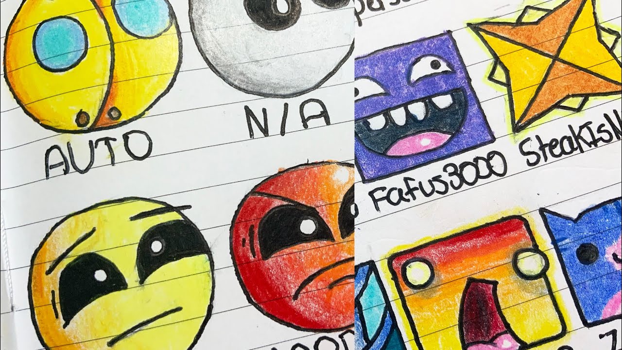 My 3-D Geometry Dash Difficulty Faces (Plus Requests!)