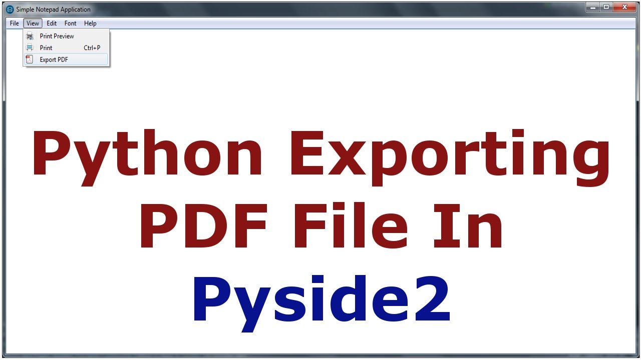 Python Export File as PDF with Pyside2 [Qt For Python ]