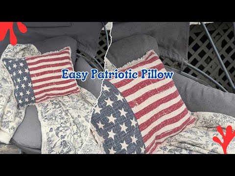 Quick & Easy Patriotic Pillow using placemats