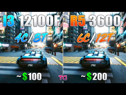 Core i3 12100F vs Ryzen 5 3600 - Test in 10 Games