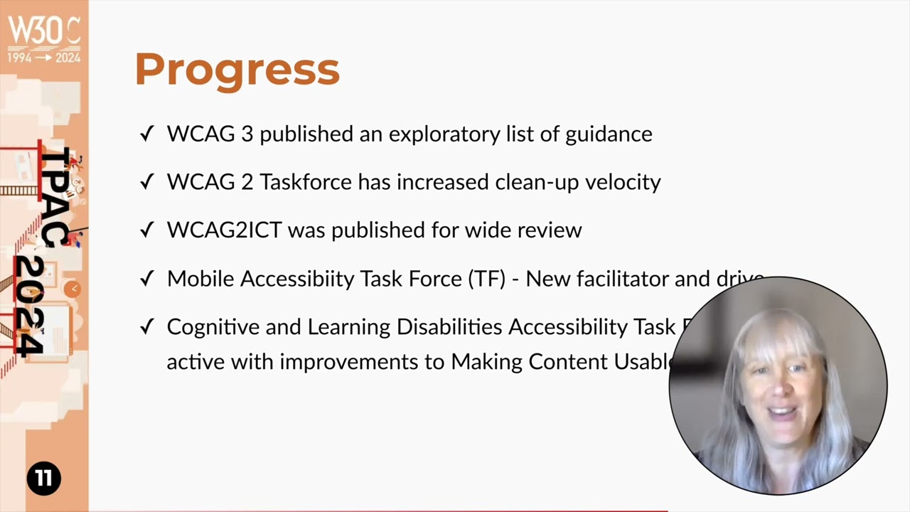 Accessibility Guidelines (AG) Working Group update
