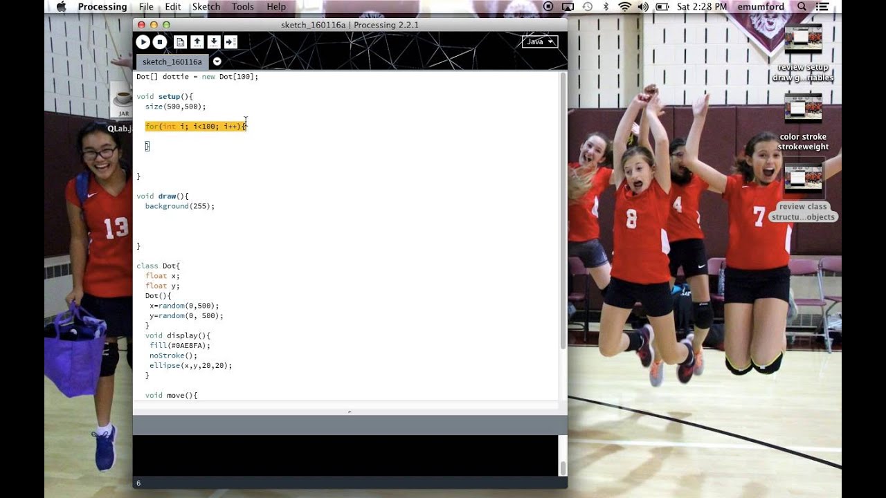 Processing Tutorial Three: Arrays of Objects