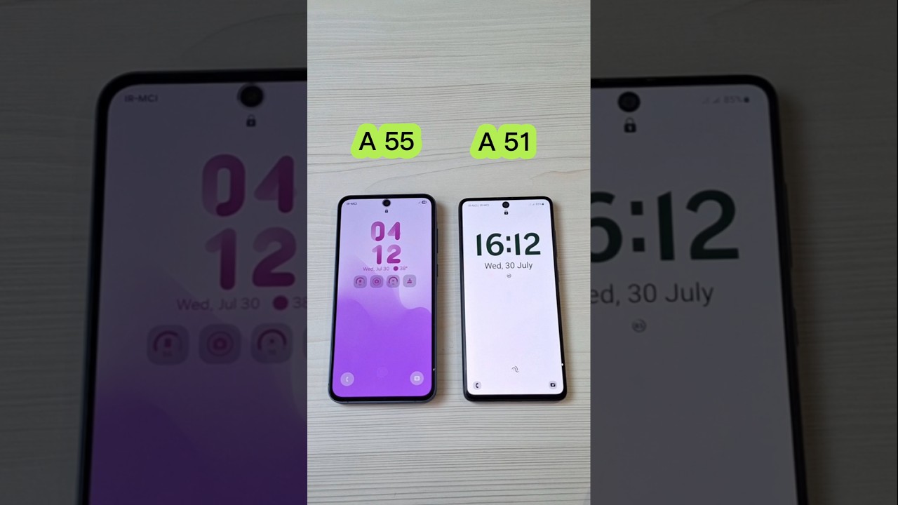Galaxy A55 vs A51 Fingerprint