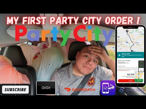 My First Party City Order With Doordash.