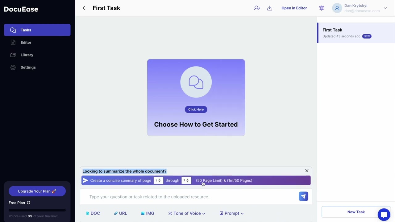 Getting Started with DocuEase