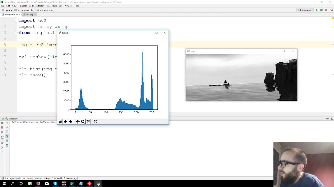 Histograms – OpenCV 3.4 with python 3 Tutorial 11