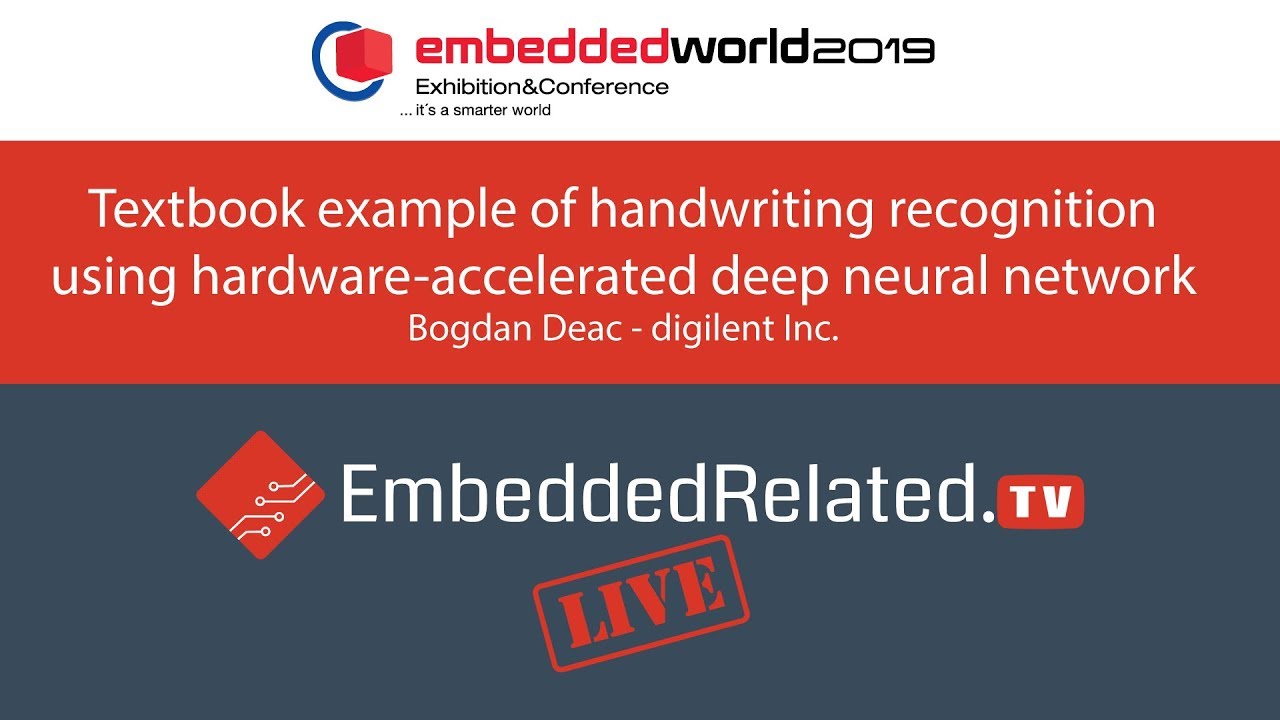 Textbook example of handwriting recognition using hardware-accelerated deep neural network