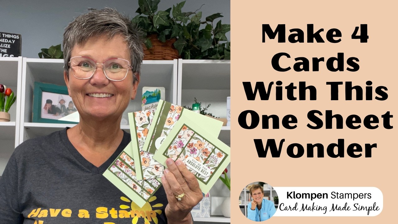 One Sheet Wonder Pattern Tutorial | 4 Easy Cards from 1 Sheet of Paper!