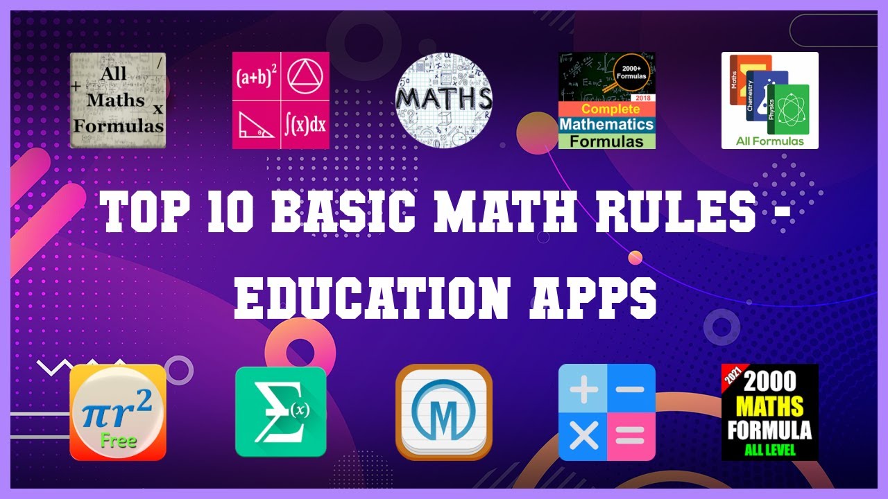 Top 10 Basic Math Rules Android Apps