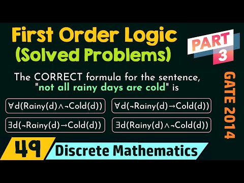 Learn First Order Logic Solved Problems Part 3 - Mind Luster