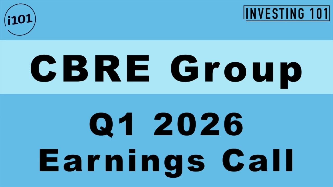 CBRE Group Q1 2026 Earnings Call | EPS Surges To $1.61 On Record Global Leasing And Sales Activity.