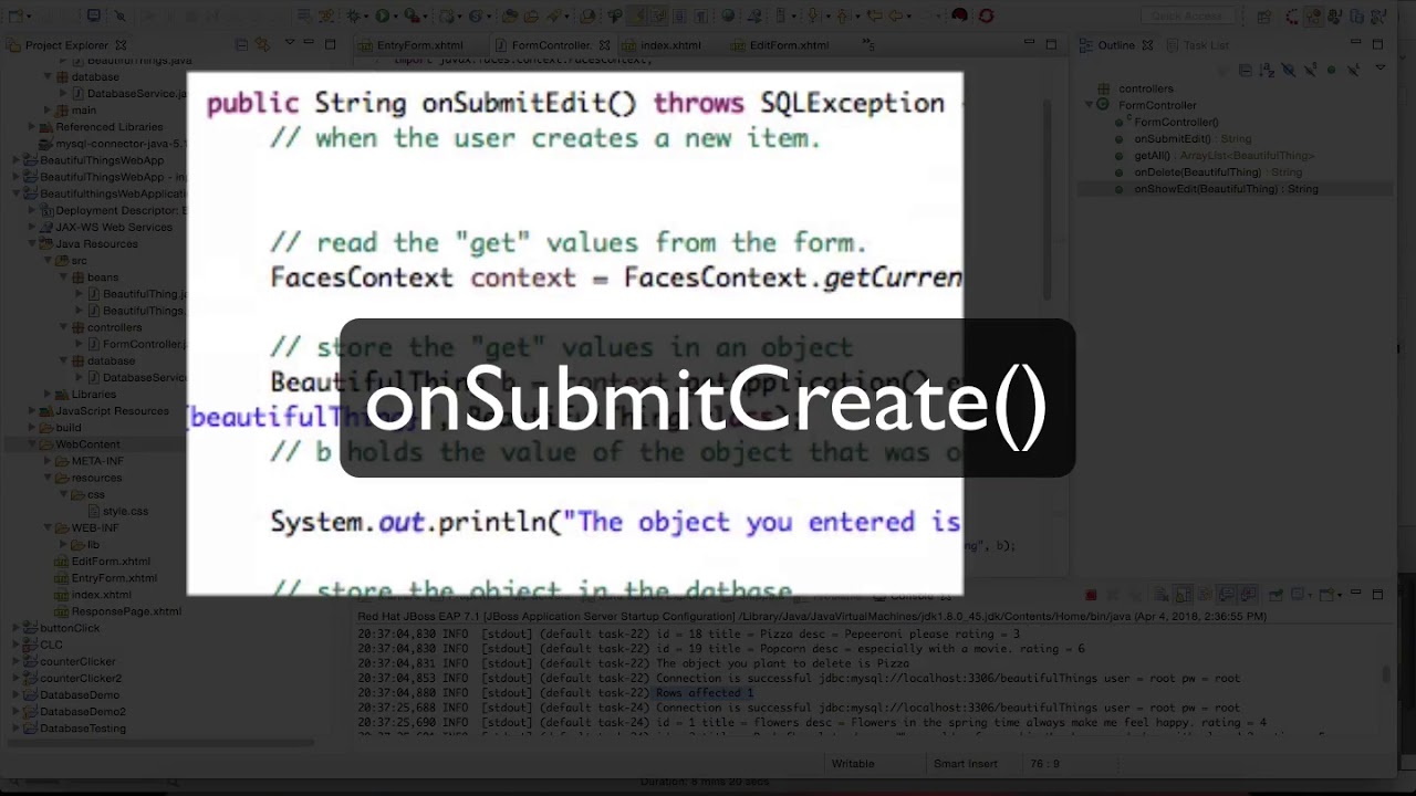 JavaEE Web App 21 - Web App 08 - Edit Button