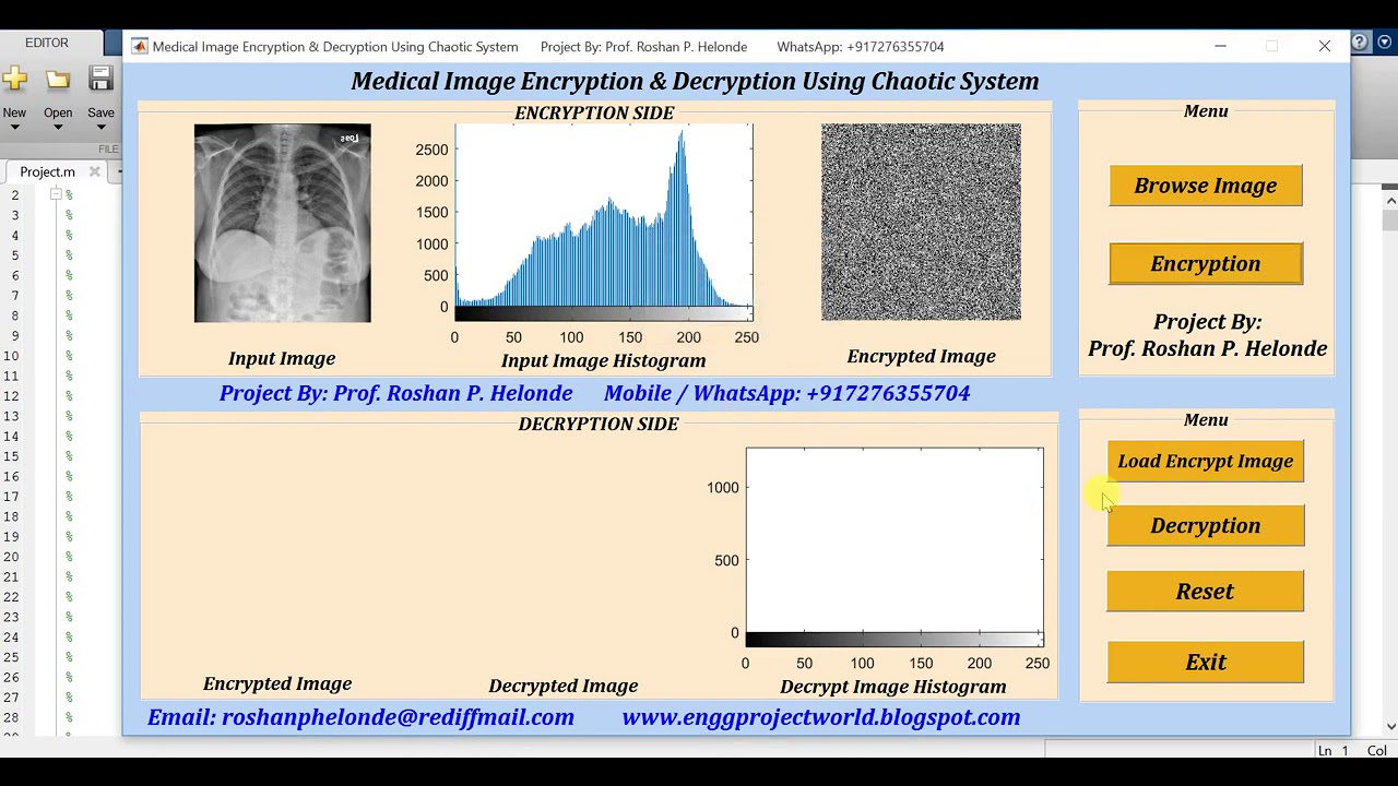 Medical Image Encryption Decryption Using Chaotic System | With Source Code