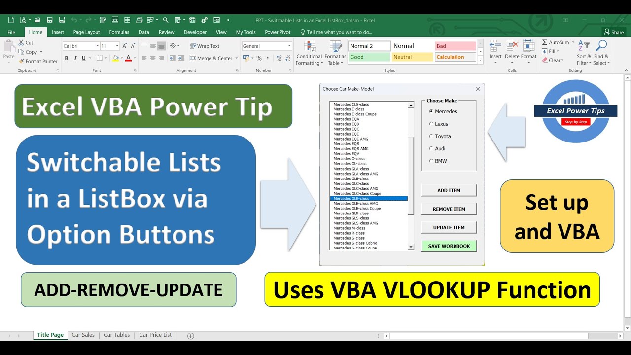 Excel UserForm - Dynamic Switchable Lists ListBox using Option Buttons