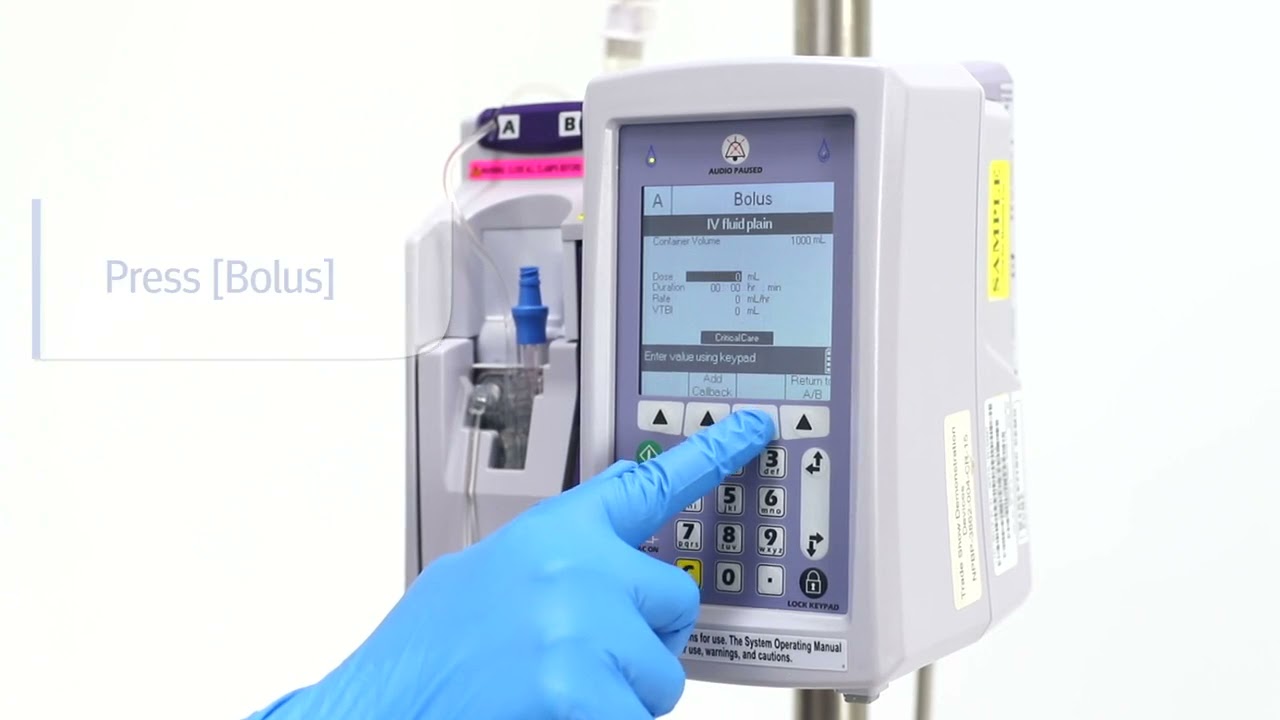 How to program a bolus on Line A