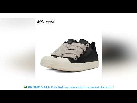 Men's Women Platform Sneakers Black Leather Zipper Lace Up Casual Shoes Thick Bottom Sneakers Large