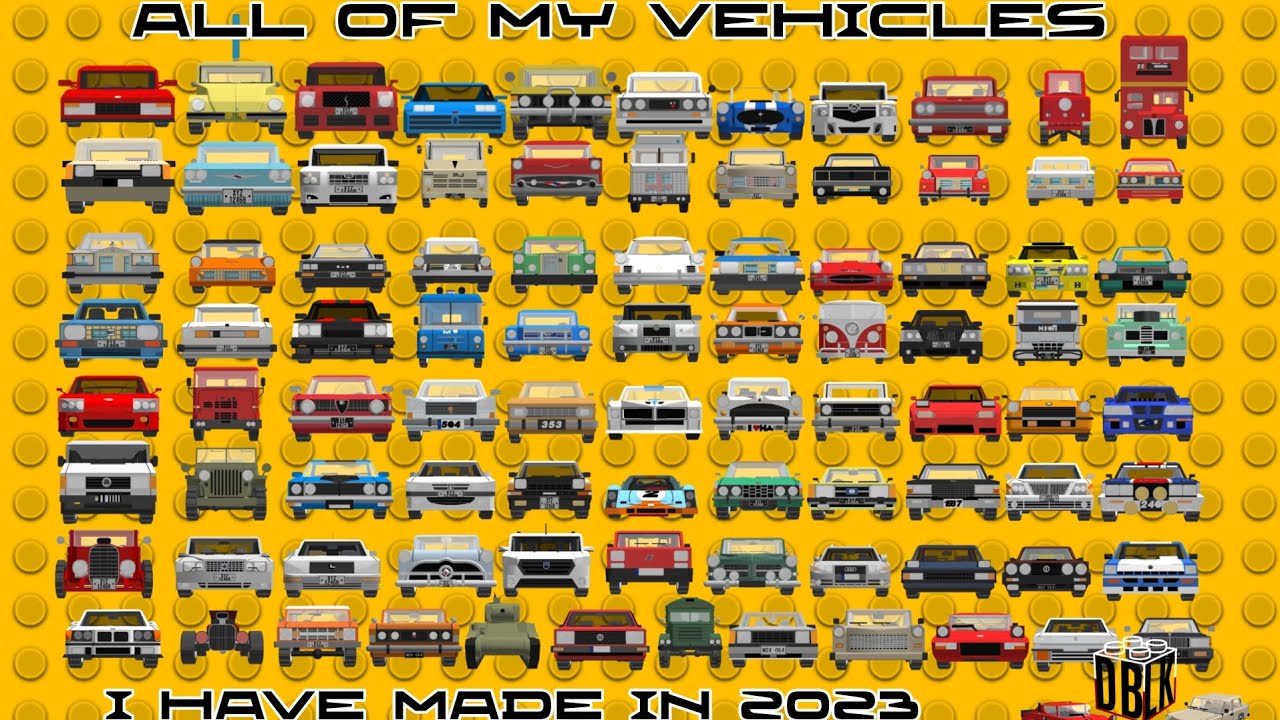 All of my vehicles I have made in 2023 | Draw Bricks