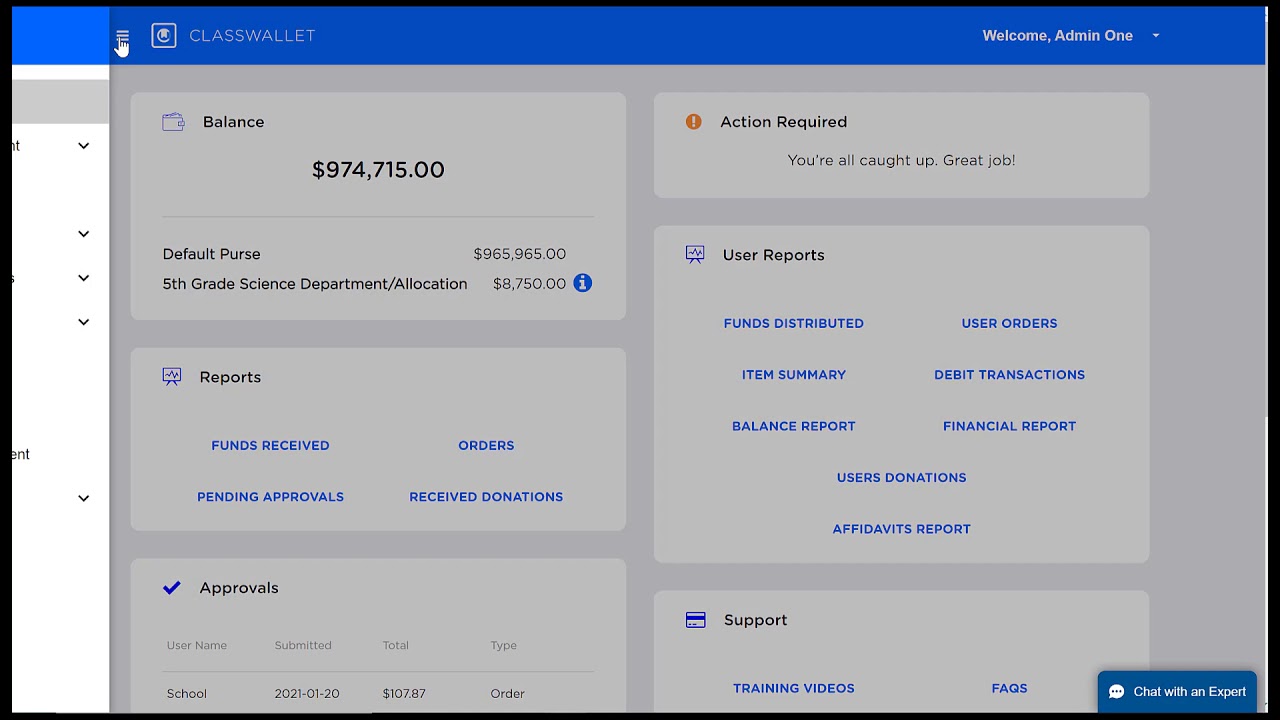 SchoolWallet EANS Demonstration