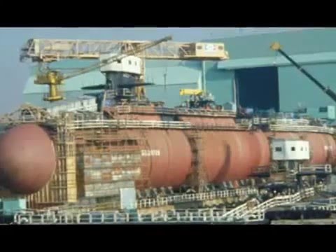 Trident Submarine Construction / USS Fulton AS11 Nuclear Submarine Tender