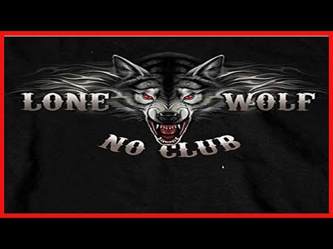 Bon produit - Hot Leathers Noir Lone Wolf No Club Biker T-shirt à manches longues double face