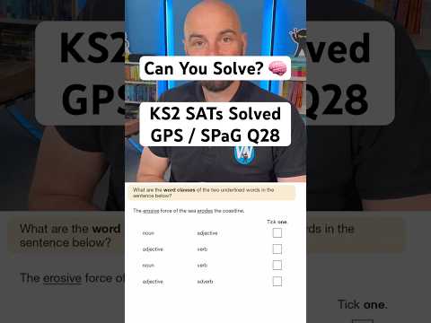 KS2 SATs Solved - SPaG 28 - Word Class | Year 6 SATs