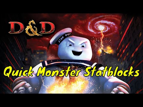Quick Monster Statblock Creation for D&D 5E