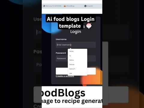 Login with python | AI Food blogs | Intelligence Logic #shorts #ai