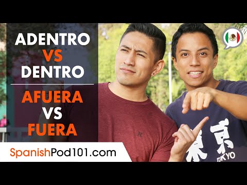 What is the difference between: Adentro vs Dentro and Afuera vs Fuera
