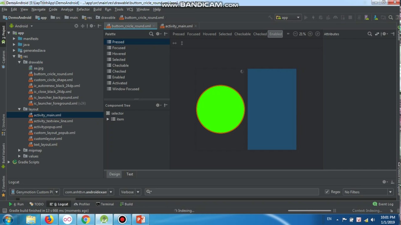 How to create a round/circle Button in Android