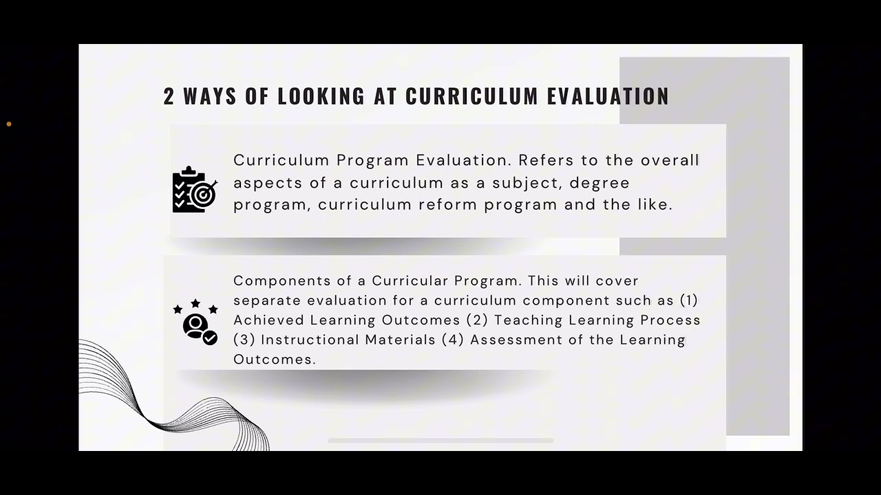 Chapter 4: Curriculum Evaluation