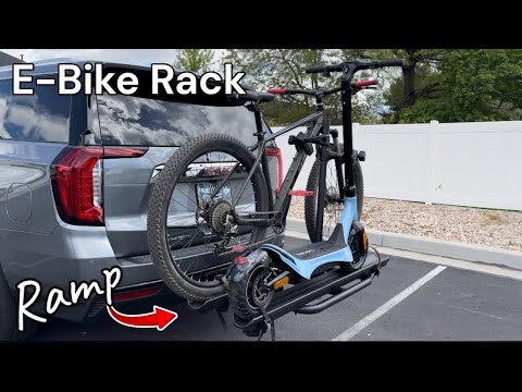 E-Bike Hitch Rack with Ramp 2 Place E-Bike Wide Tires Review | HOPE YOU READY