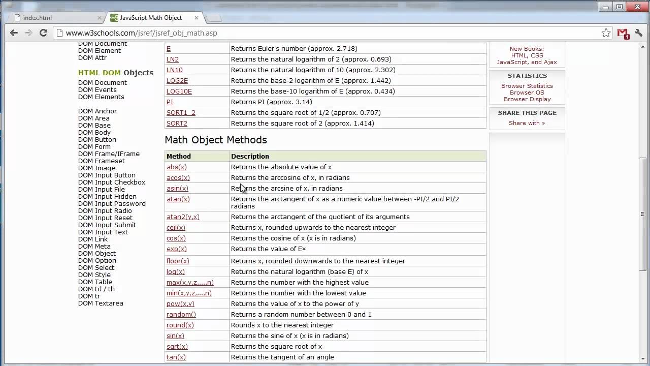 Math - JavaScript Advanced Tutorial 10