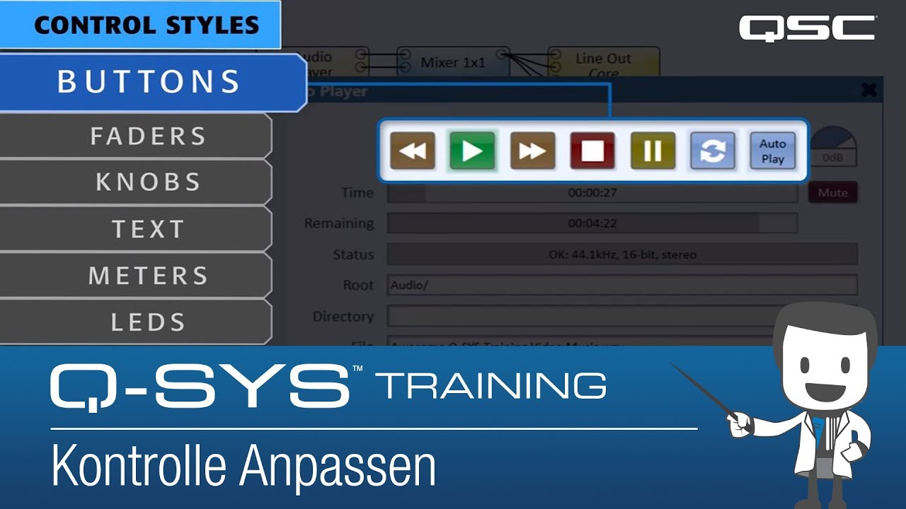 Q-SYS Training: Control Overview B: Control Styles (German)