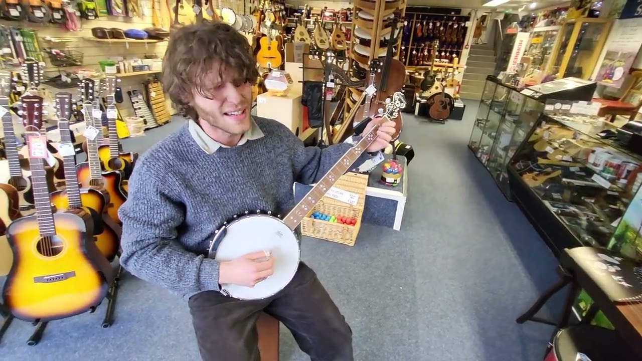 Louis playing the Ashbury AB-44 5 String Banjo @ Hobgoblin Music Birmingham