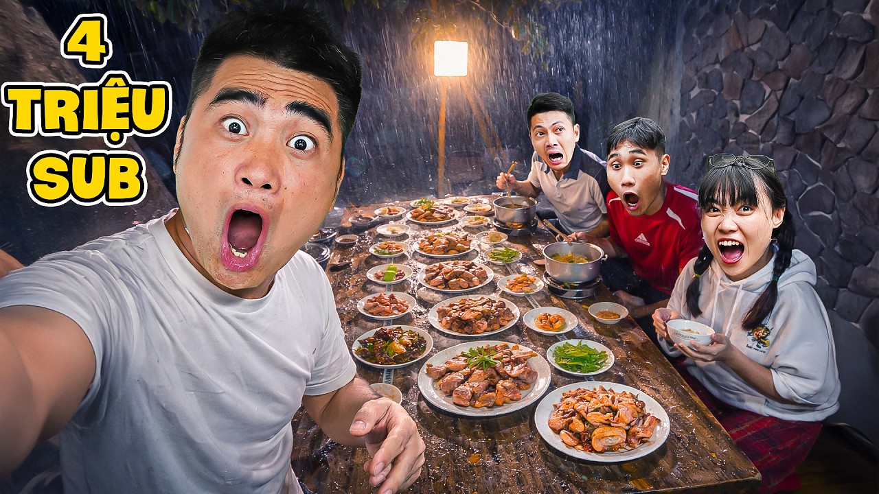 Hà Sam Chế Tạo Lẩu Băng Chuyền Ăn Mừng Kênh Đạt 4 Triệu Người Đăng Kí